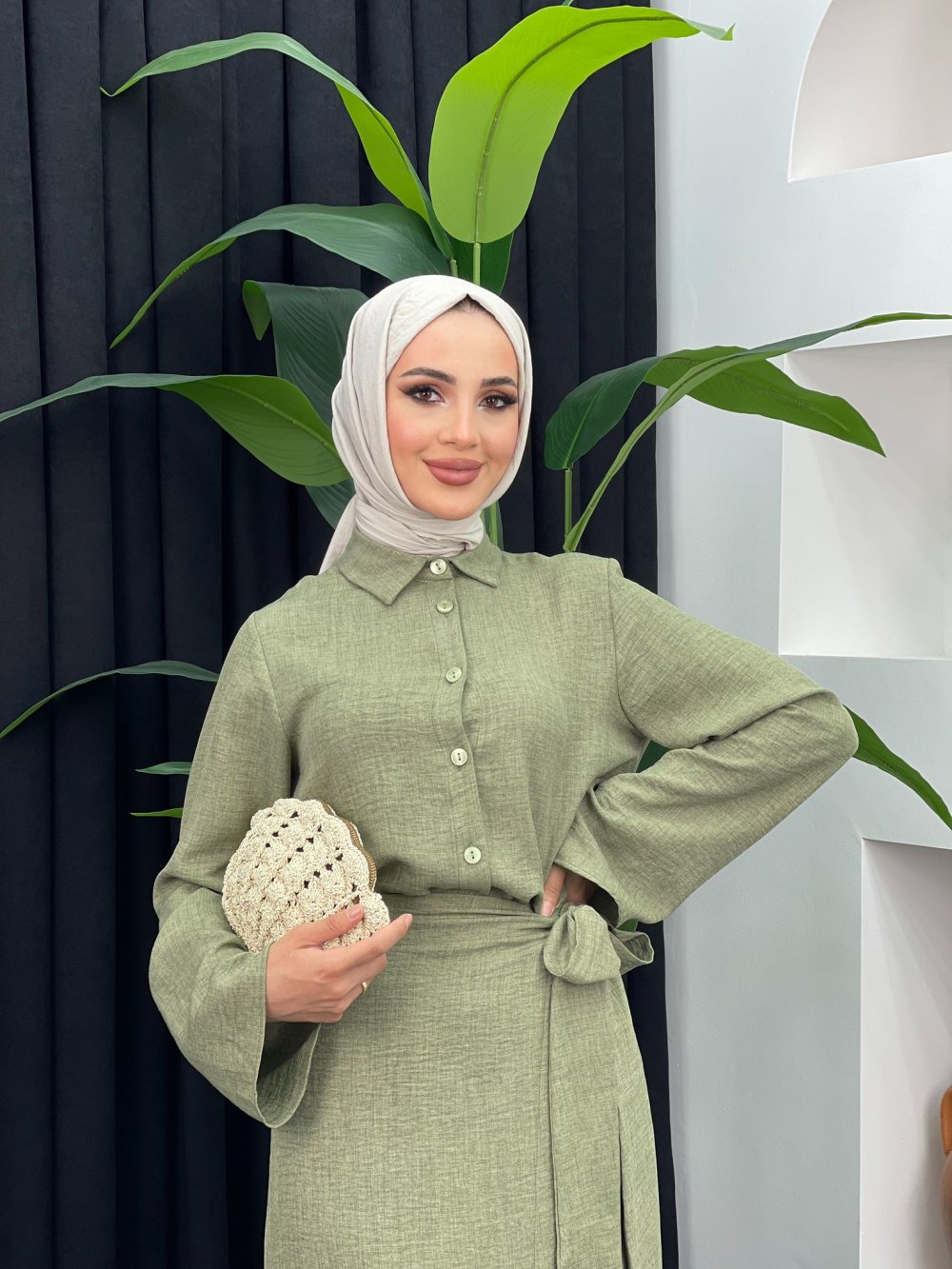 Sevil Etekli Takım Fıstık Yeşili Modelleri En Uygun Fiyatlarla